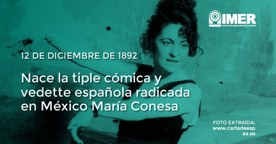 12 de diciembre: Nace María Conesa – IMER