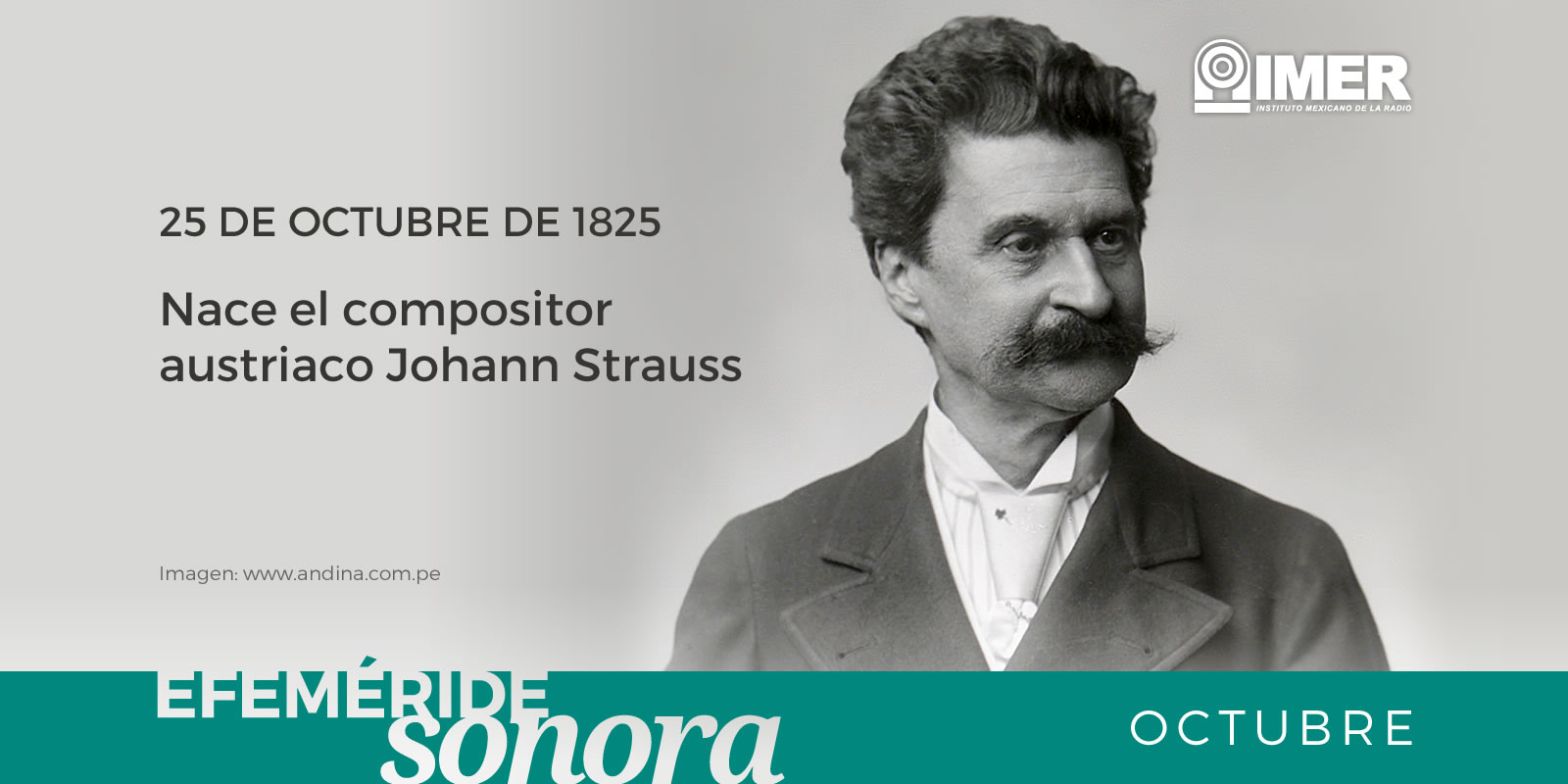 25 de octubre de 1825, nace el compositor austriaco Johann Strauss – IMER