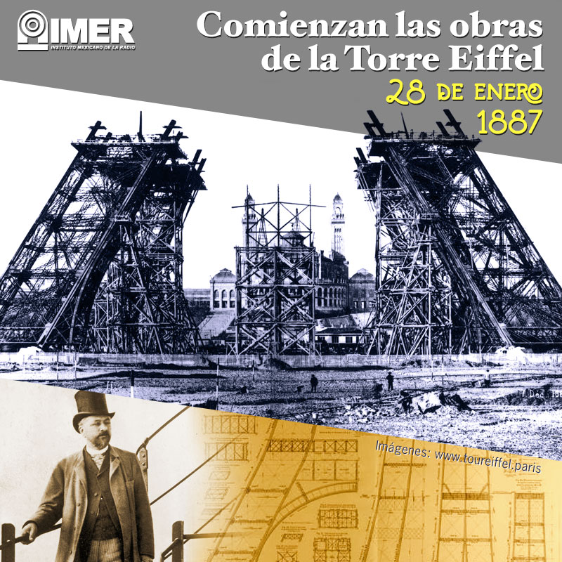 28 de enero de 1887: Comienzan las obras de la Torre Eiffel – IMER