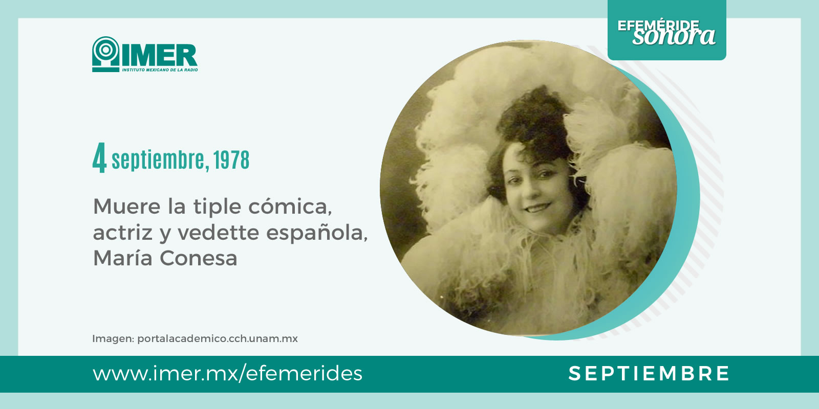 4 de septiembre de 1978, Muere María Conesa – IMER