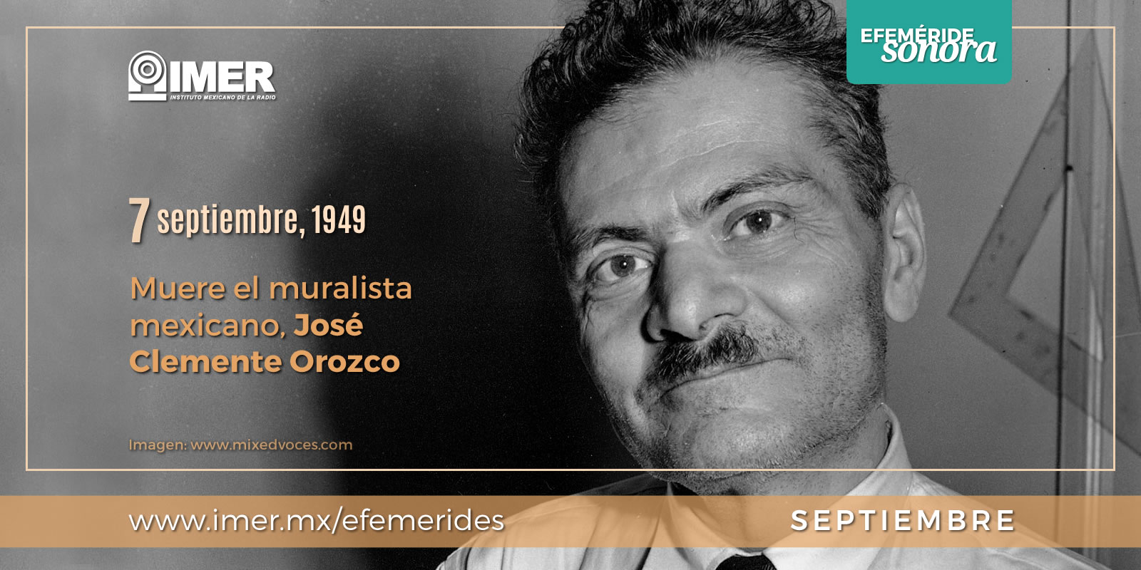 7 de septiembre de 1949 muere José Clemente Orozco – IMER